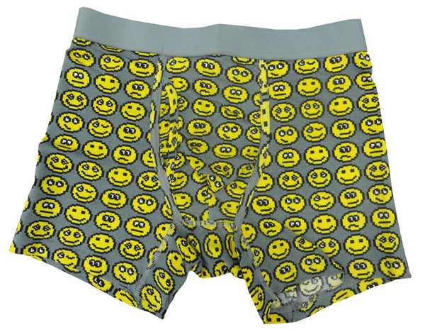 8 Bit Digital Emoticon Boxer Brief (Light Grey) – Bewild