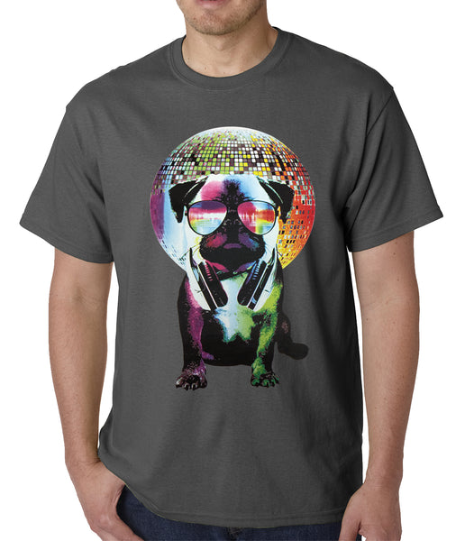 Disco Pug Mens T-shirt – Bewild